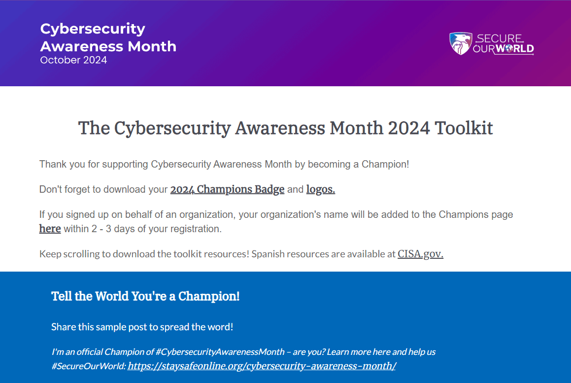 Cybersecurity Awareness Month 2024 - Super Security Awareness